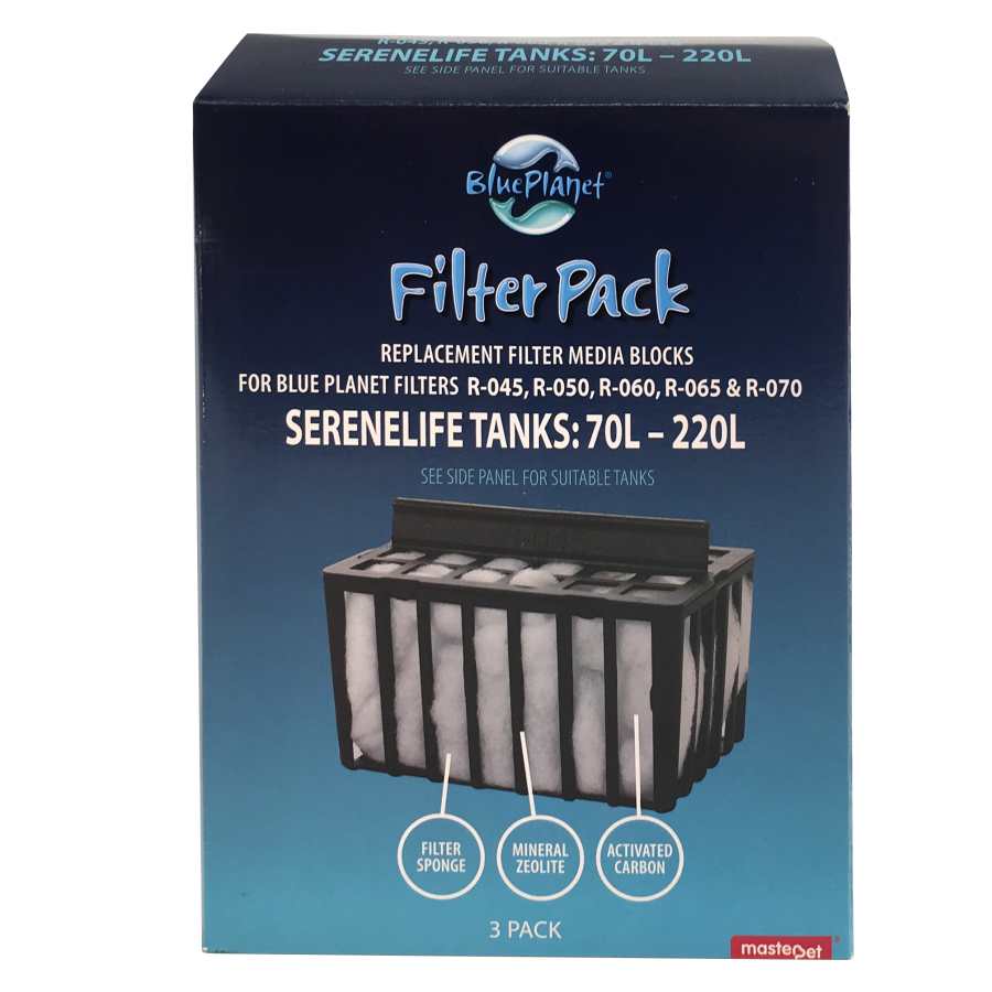 Blue Planet Filter Media - Large 3 Pack (70-220l Tanks) – Pet Supplies ...