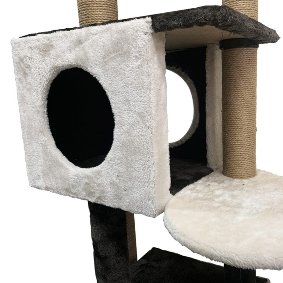 Catio Deluxe Multi Function Three Level Dual Cat Scratching Tree – Pet ...