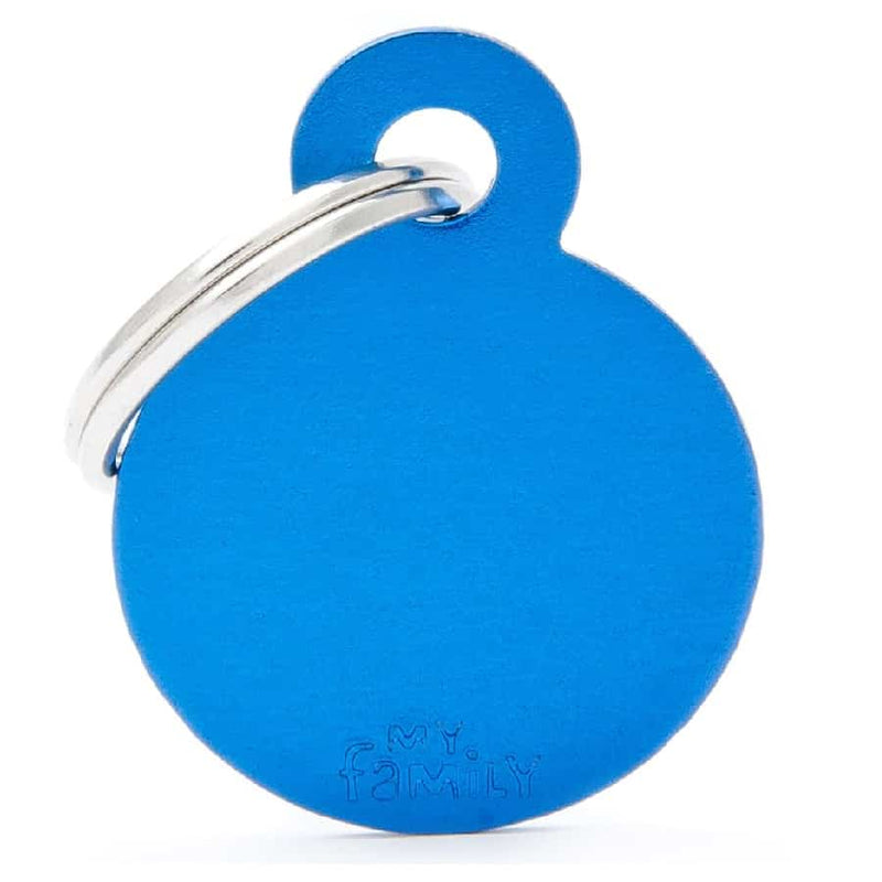 My Family ID Tags Basic Circle Blue Pet Supplies Empire