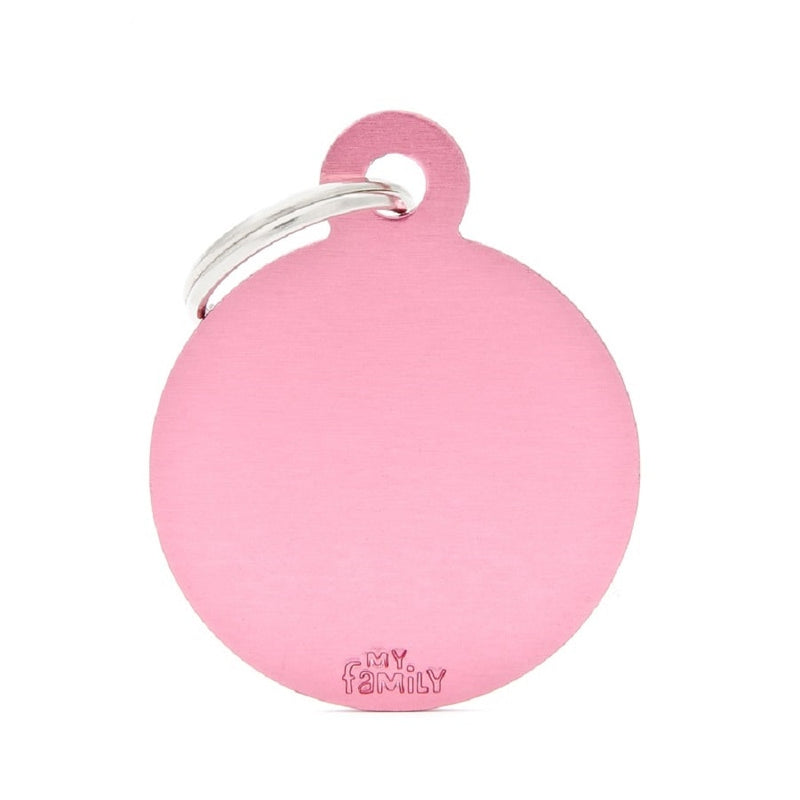 my-family-id-tags-basic-circle-pink-pet-supplies-empire